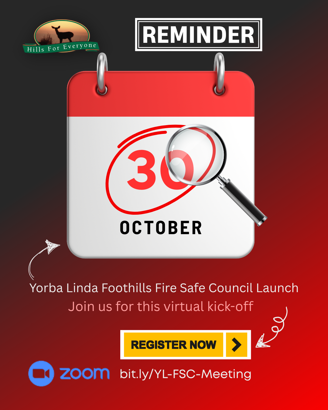 Reminder: Fire Safe Council Meeting | Hills For Everyone
